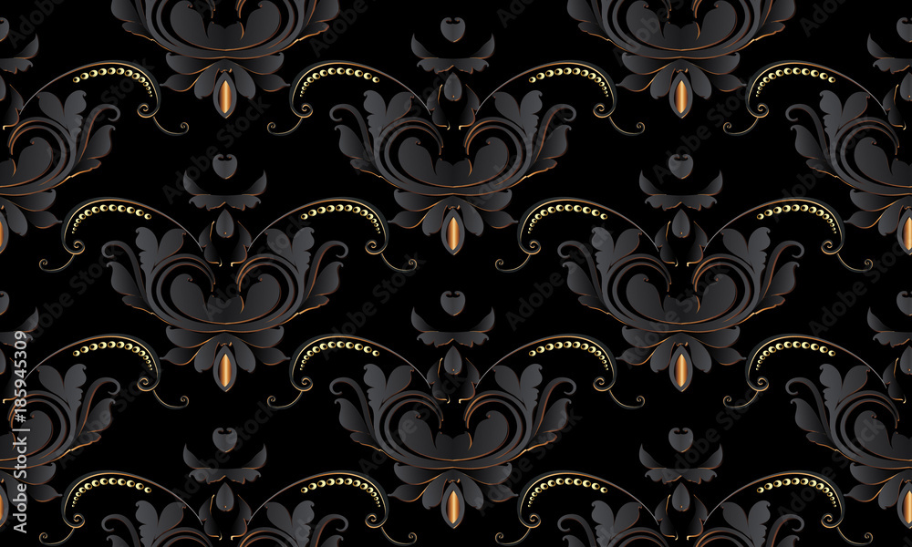 Dark Vintage Floral Background