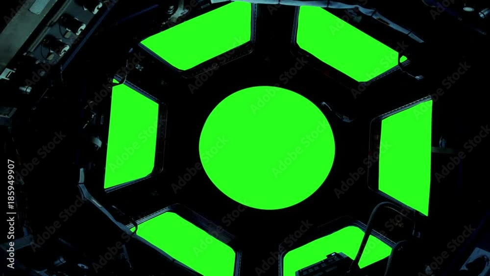 International Space Station (ISS) with Green Screen. Elements of this ...