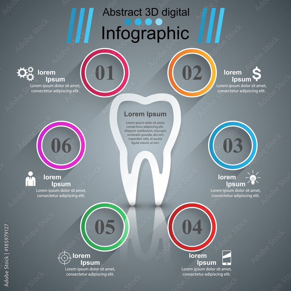 Business Infographics. Tooth icon. Stock Vector | Adobe Stock