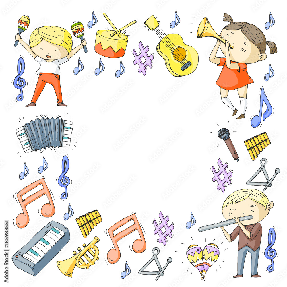 Musical Instruments For Kids Clipart Classroom
