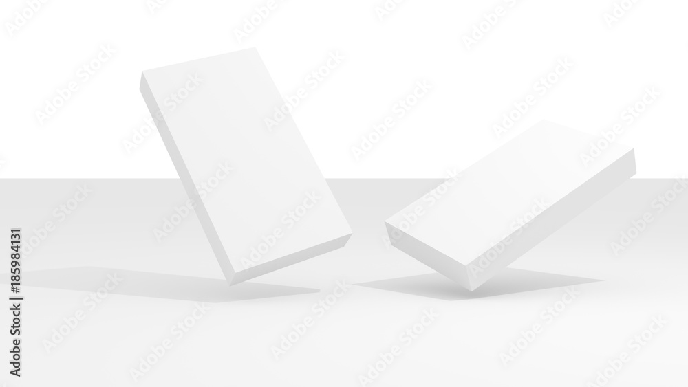 3D White box mock up illustrating. Stock Illustration | Adobe Stock