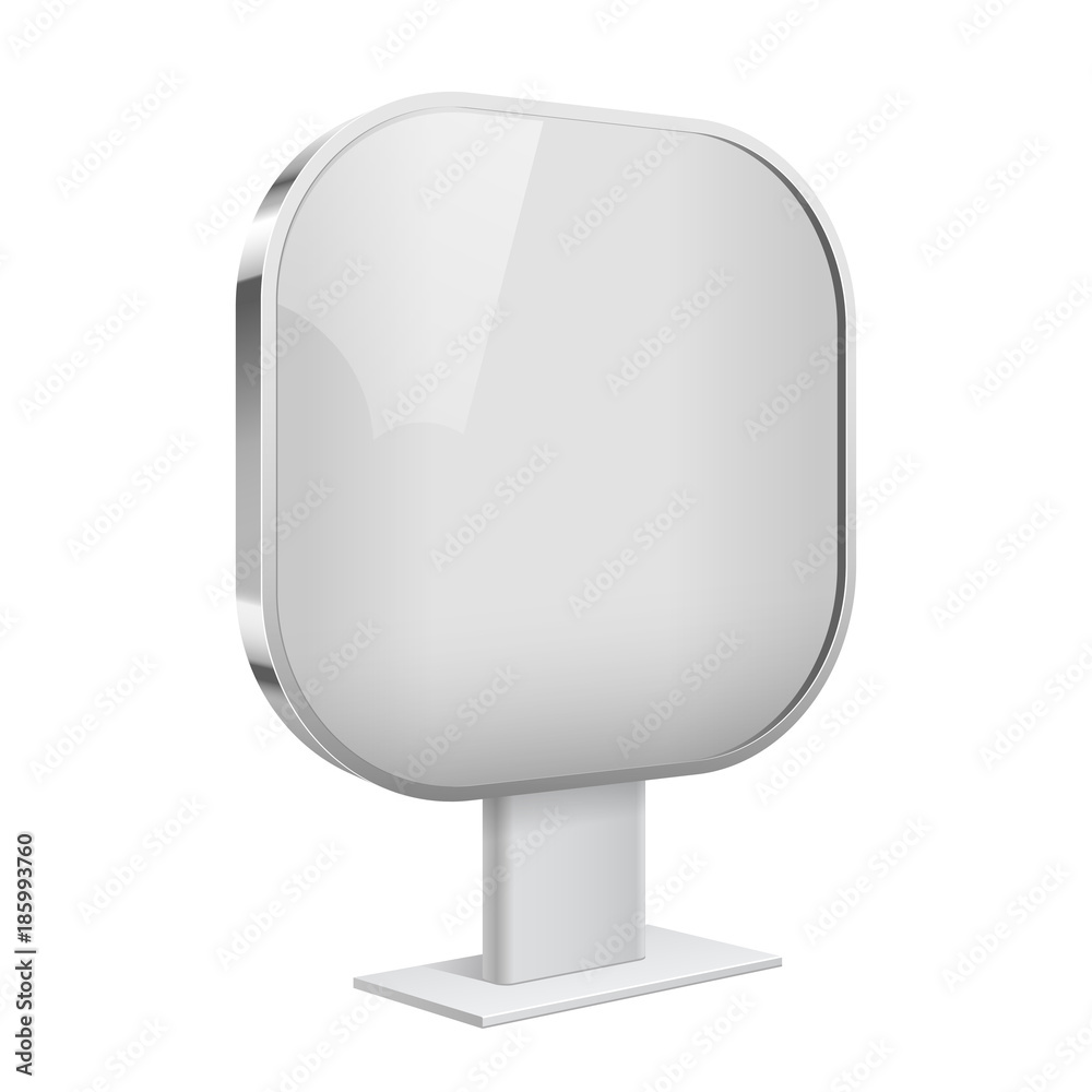 Realistic light box template on white background Stock Vector | Adobe Stock