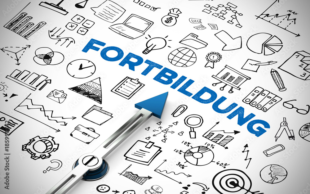 Fortbildung Konzept auf Kompass Stock Illustration | Adobe Stock