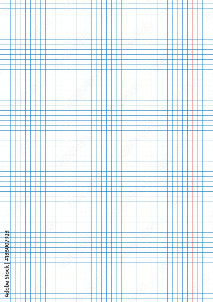 A4 Sheet Vertical Cage 5 Mm Millimeter Pattern Of School Notebook Blue