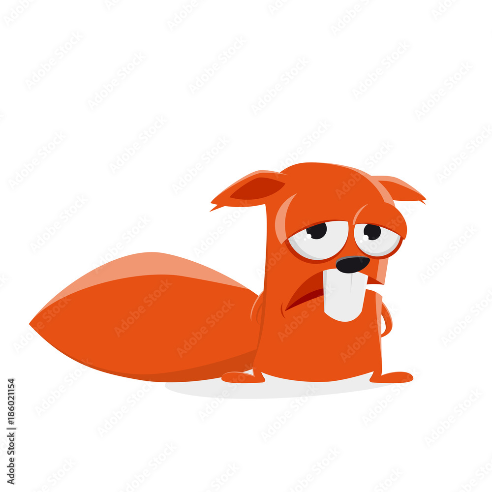 sad squirrel clipart Stock Vector | Adobe Stock