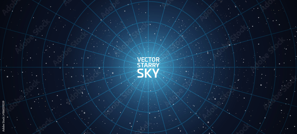 vector starry night sky background Stock Vector | Adobe Stock