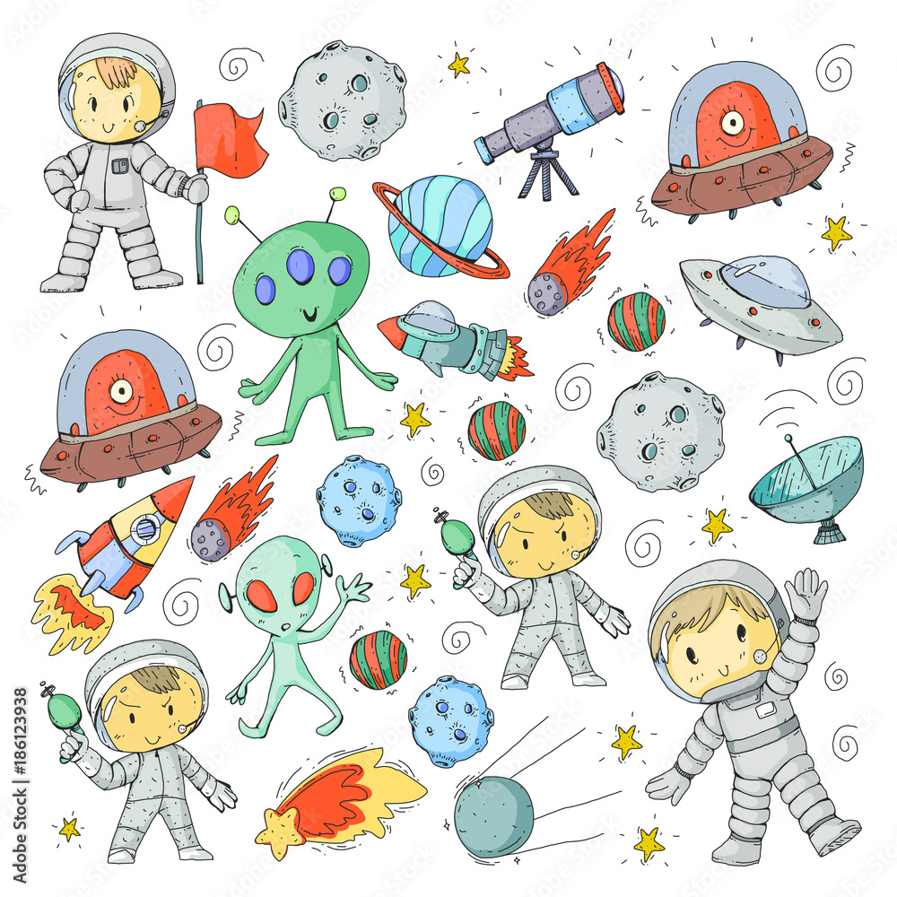 Exploration Of The Moon Surface Clipart