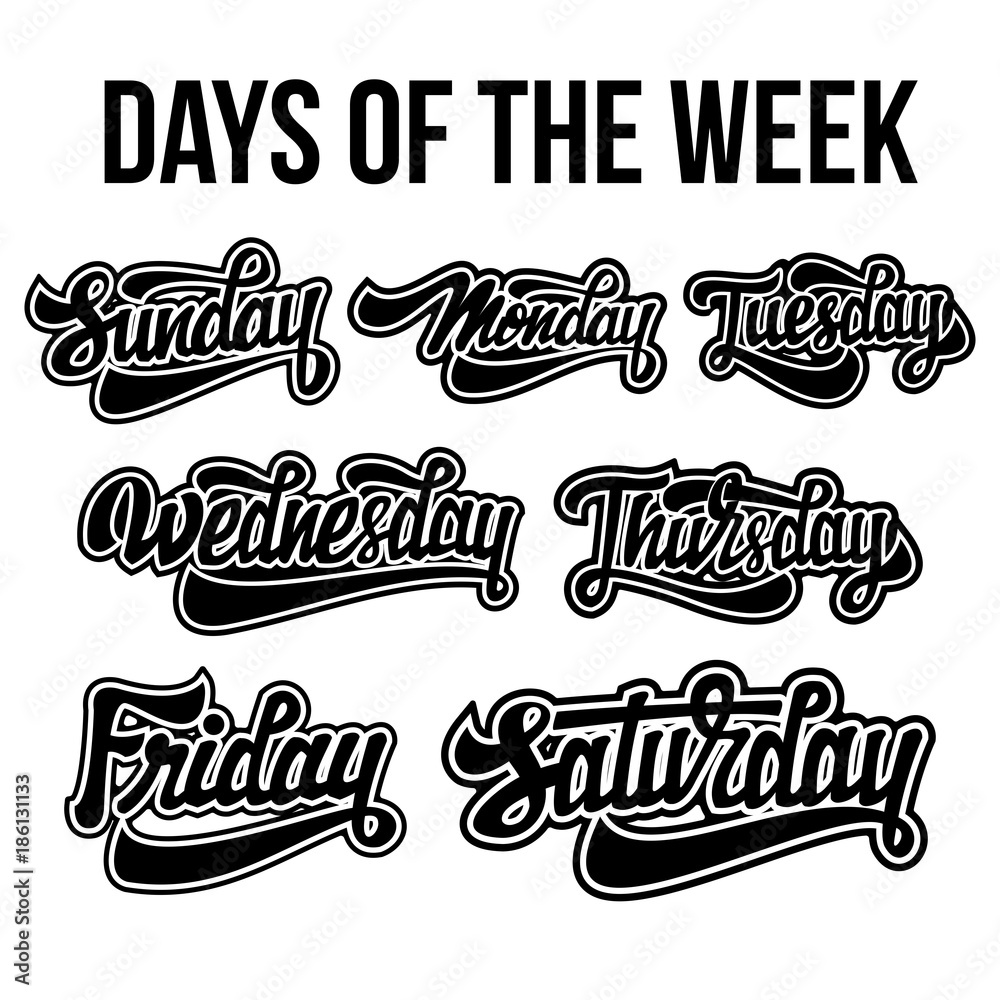 Days Of The Week Stock Vector | Adobe Stock