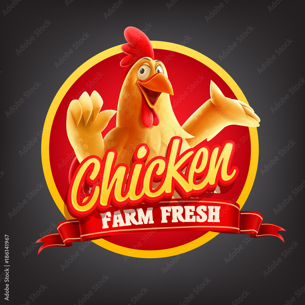 chicken banner Stock Vector | Adobe Stock