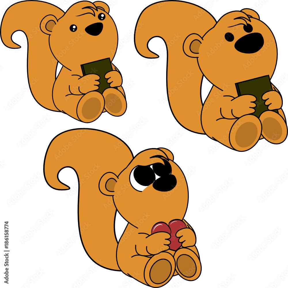Cute Baby Squirrel Cartoon