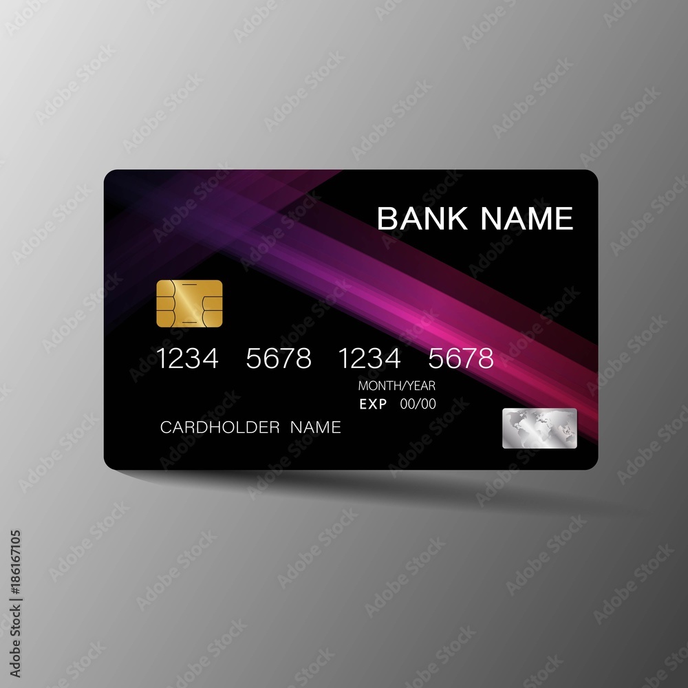 Modern credit card template design. With inspiration from the abstract ...