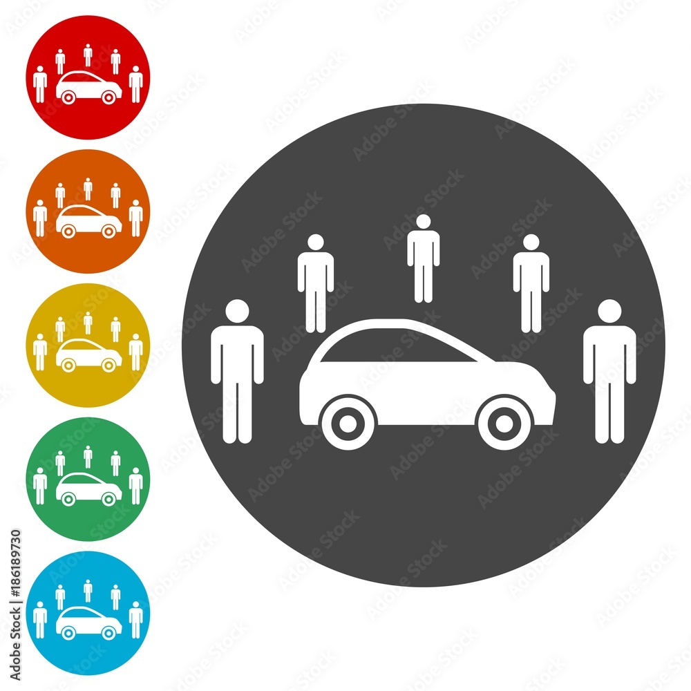 Car Sharing icon, Car sharing Symbol Stock Vector | Adobe Stock