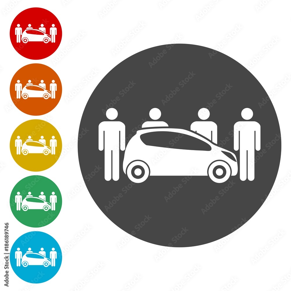 Car Sharing icon, Car sharing Symbol Stock Vector | Adobe Stock