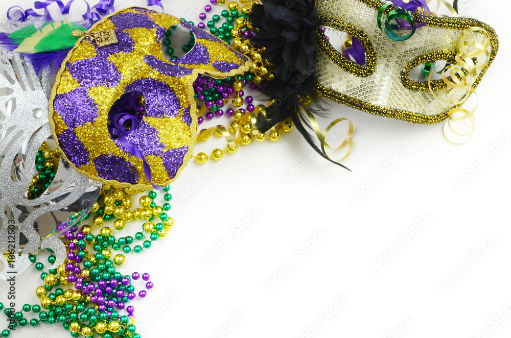 Mardi Gras Mask Border