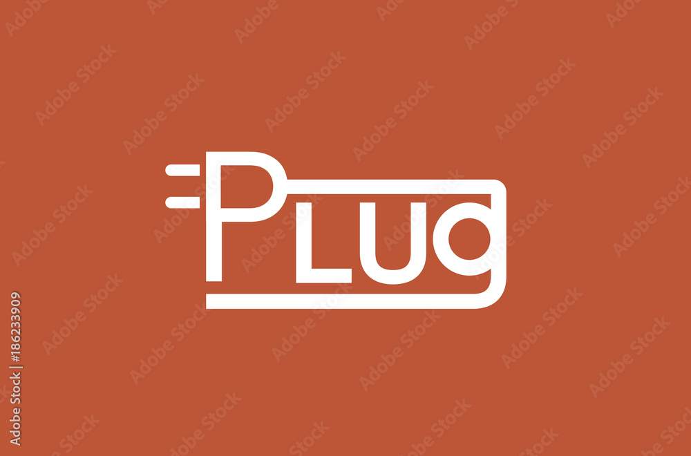 Power Letter Symbol Typography Logo Design Illustration Stock Vector ...