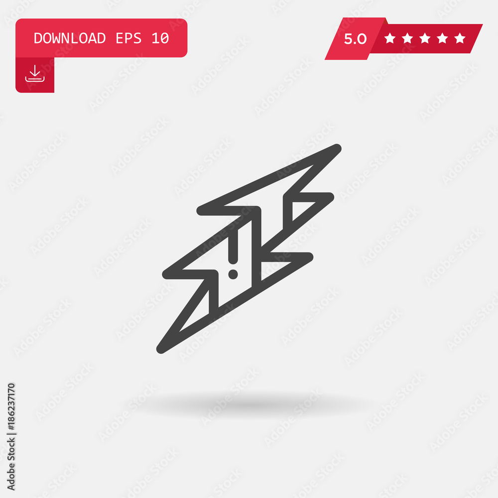 crack vector icon. Stock Vector | Adobe Stock