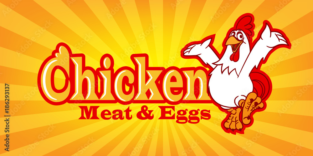 chicken banner Stock Vector | Adobe Stock