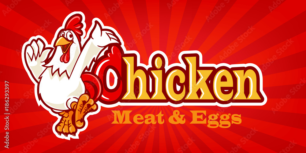 chicken banner Stock Vector | Adobe Stock