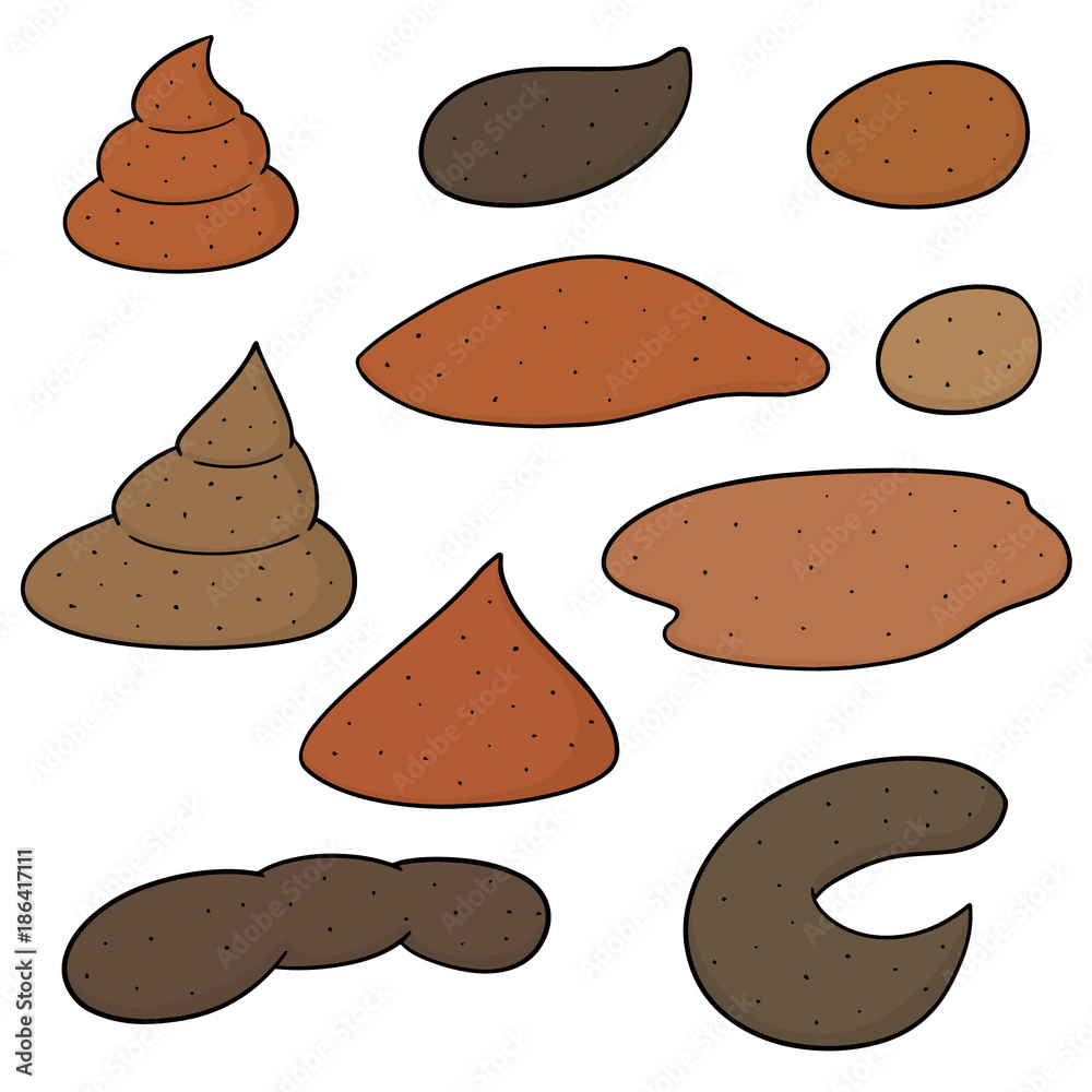 vector set of poop Stock Vector | Adobe Stock