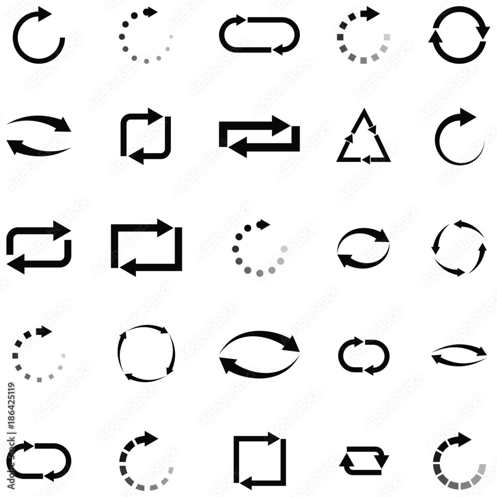 refresh icon set Stock Vector | Adobe Stock