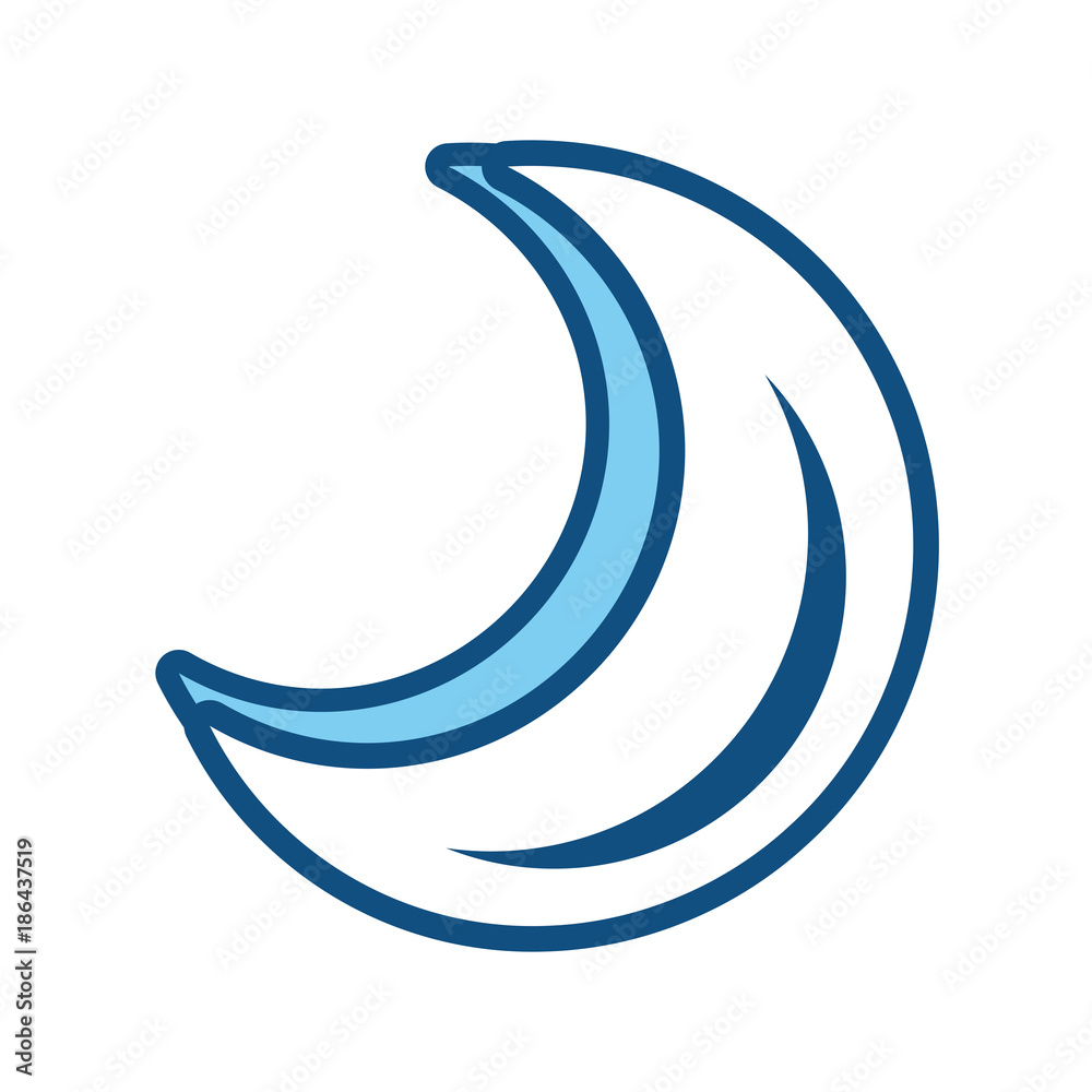 Moon quarter waning cartoon Stock Vector | Adobe Stock