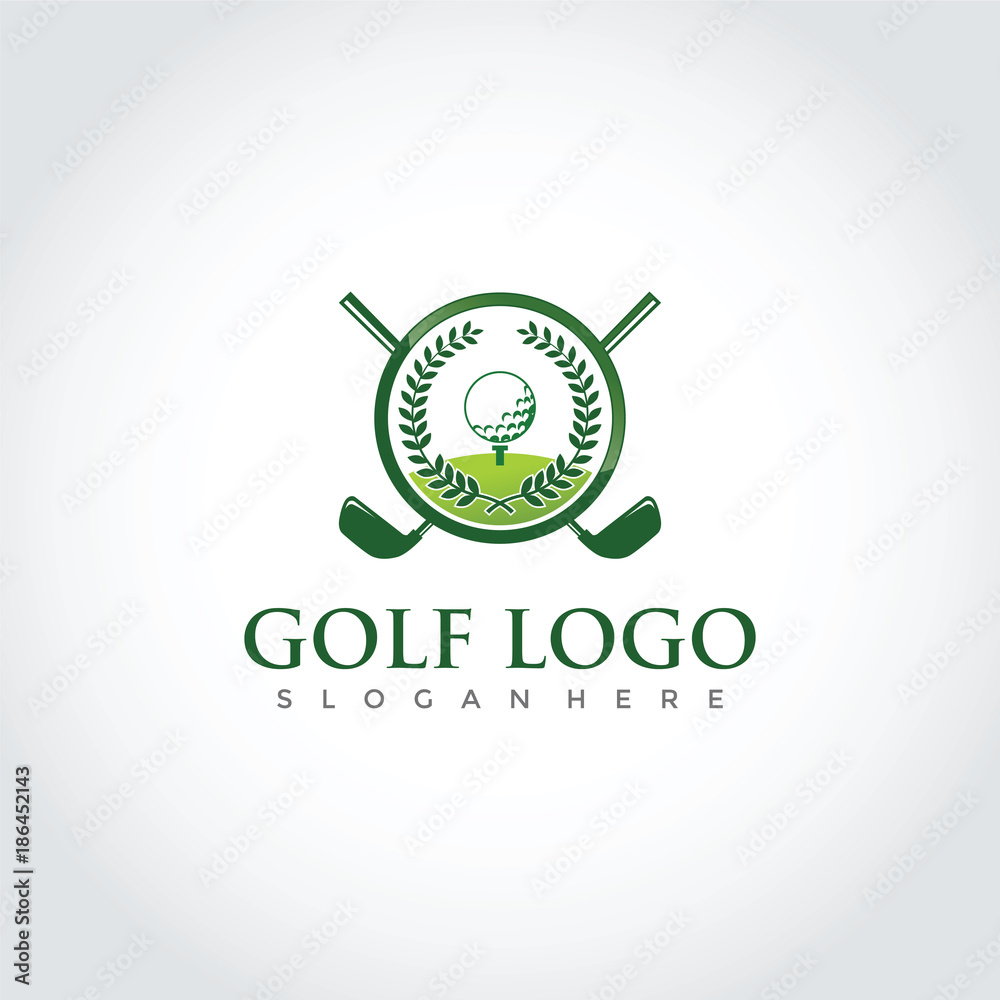 Golf Club Logo Design. Vector Illustrator Eps. 10 Stock Vector | Adobe ...