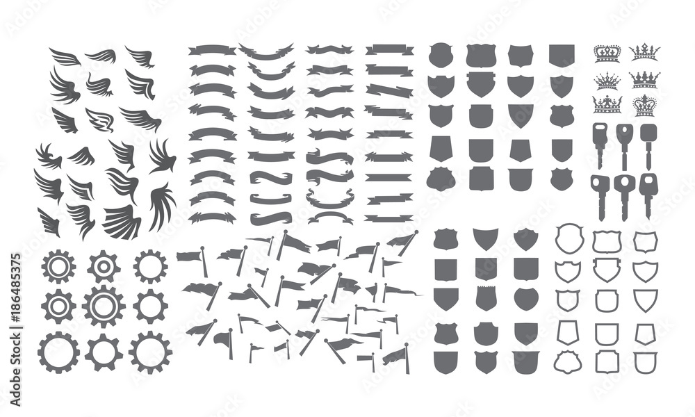 Emblem Template Set Design Template Vector Stock Vector | Adobe Stock