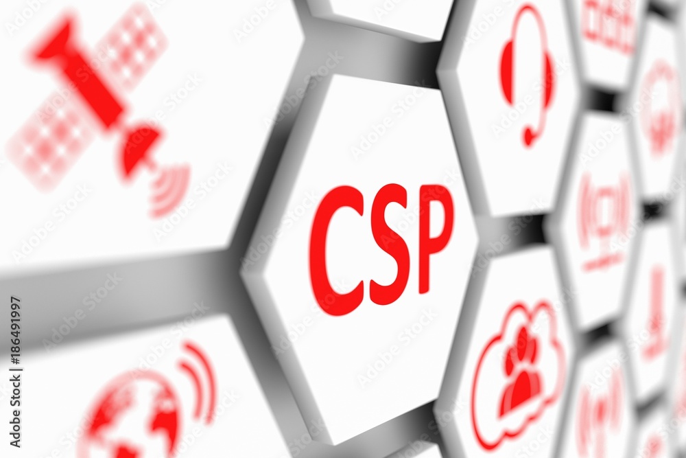 CSP concept cell blurred background 3d illustration Stock Illustration ...