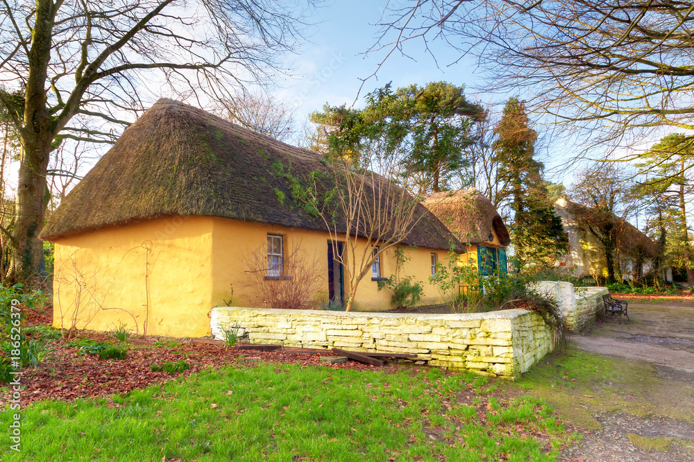 Irish traditional cottage house Stock Photo | Adobe Stock