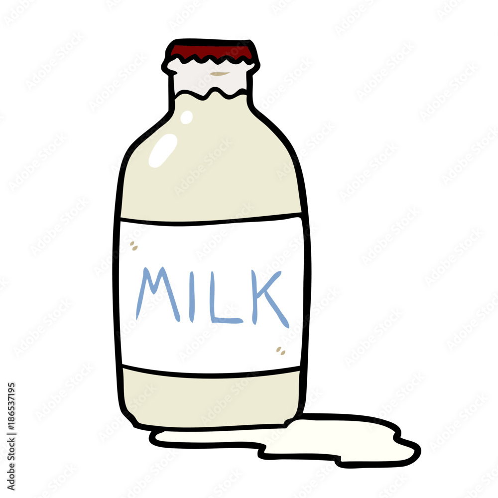 cartoon pint of fresh milk Stock Vector | Adobe Stock