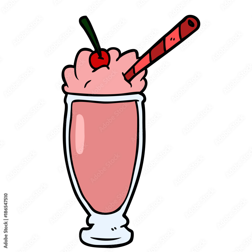 cartoon milkshake Stock Vector | Adobe Stock