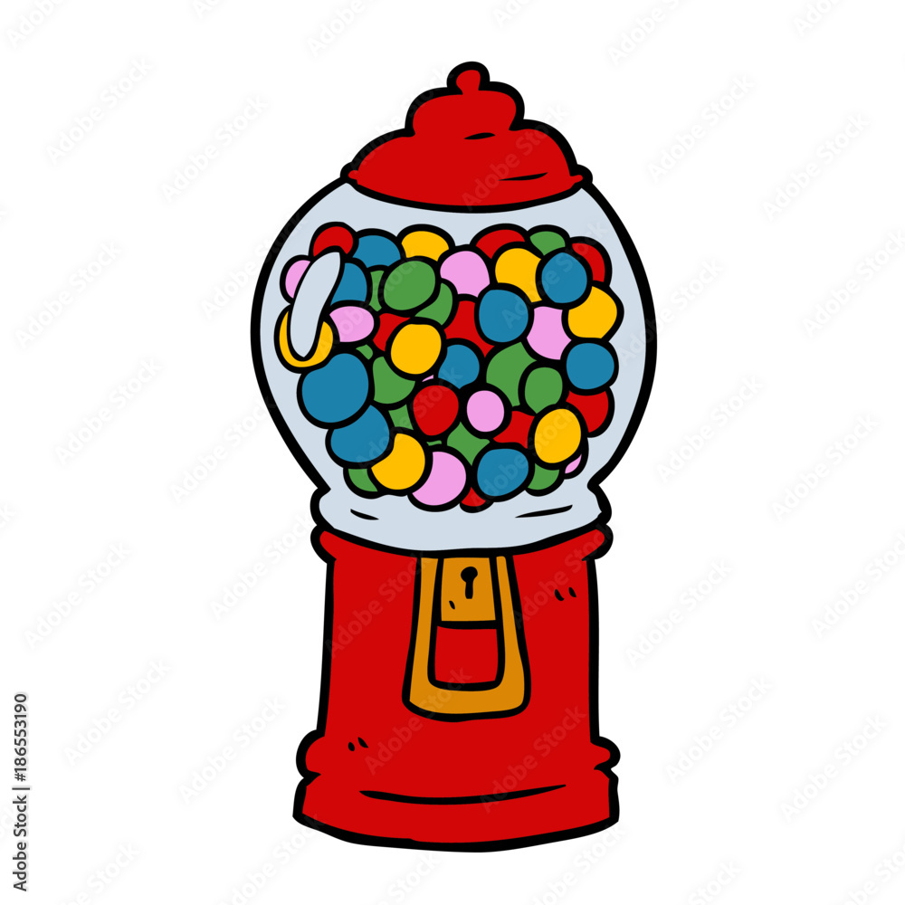 cartoon gumball machine Stock Vector | Adobe Stock