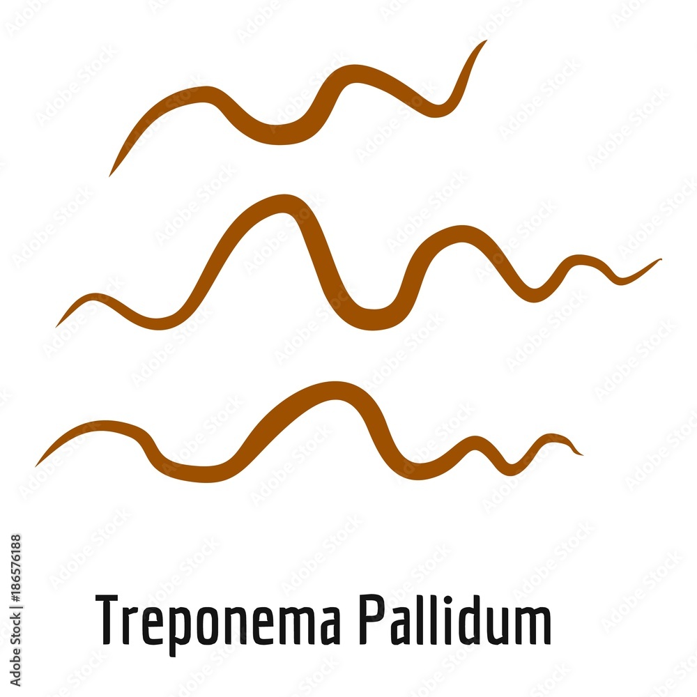 Treponema Pallidum icon. Cartoon illustration of treponema pallidum ...