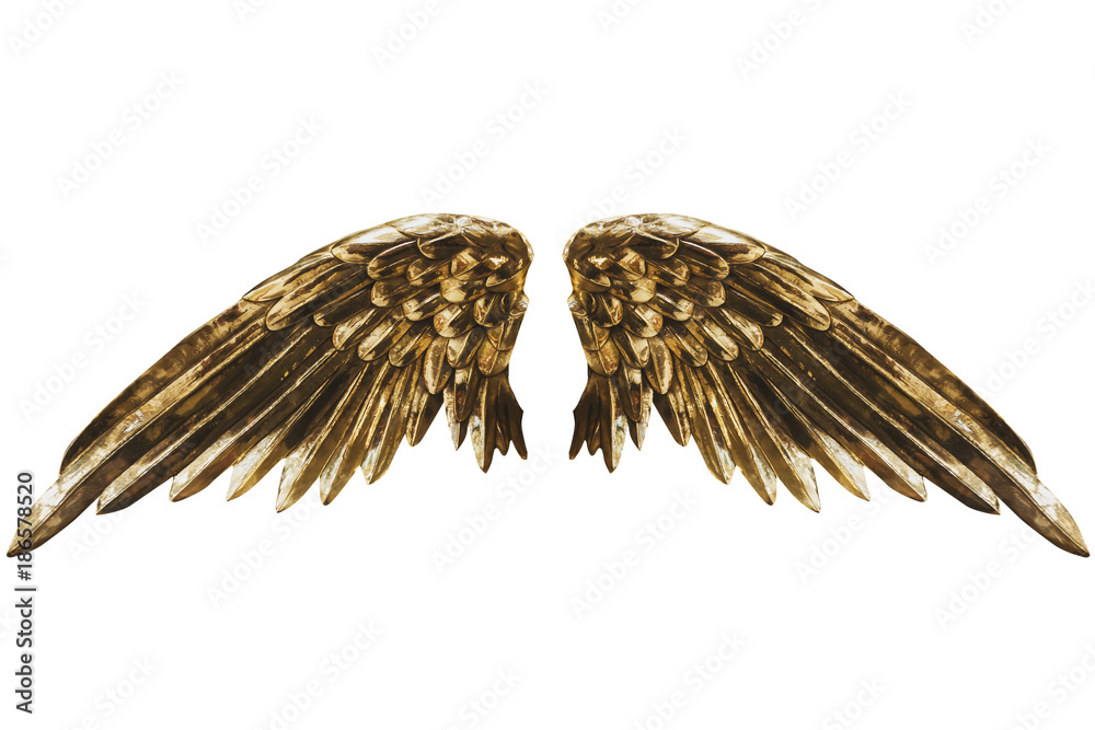 Golden wings Stock Photo | Adobe Stock