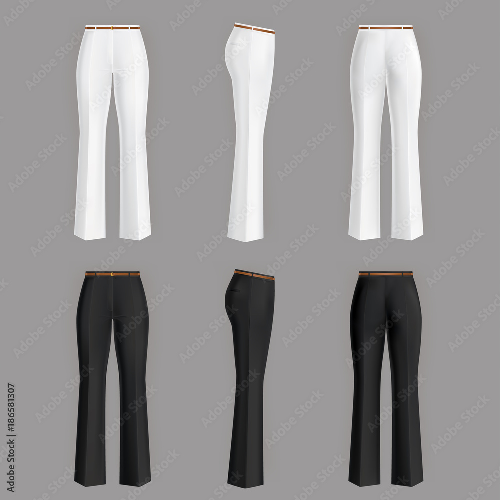 Vecteur Stock Vector realistic formal trousers for women isolated on ...