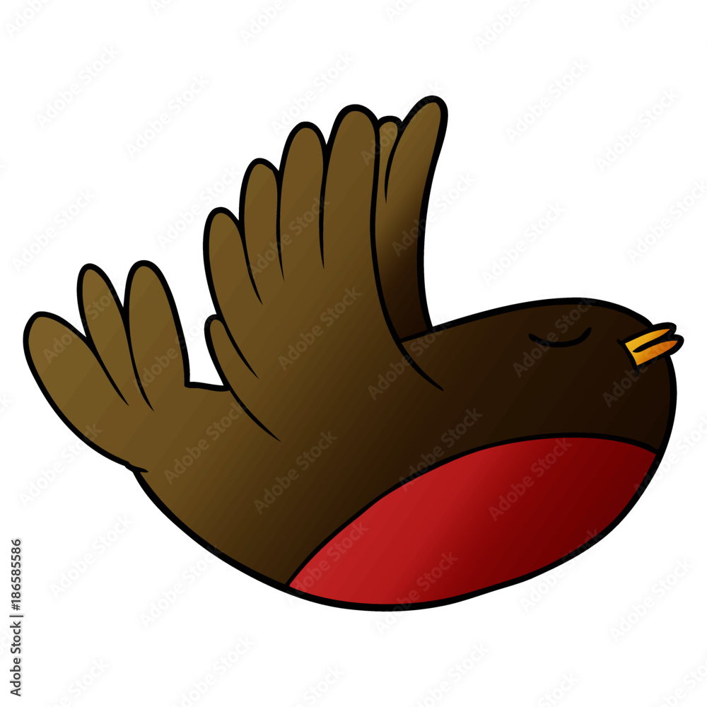 cartoon flying robin Stock Vector | Adobe Stock