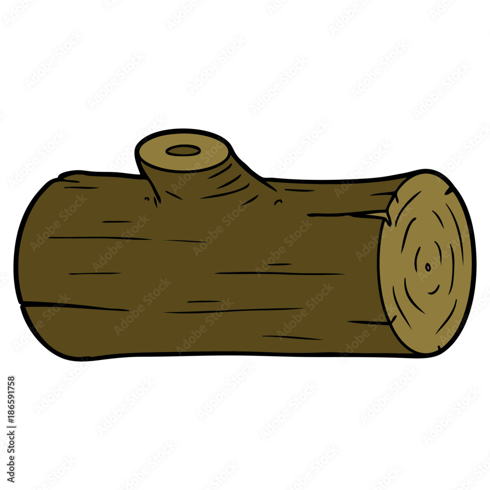 cartoon log Stock Vector | Adobe Stock