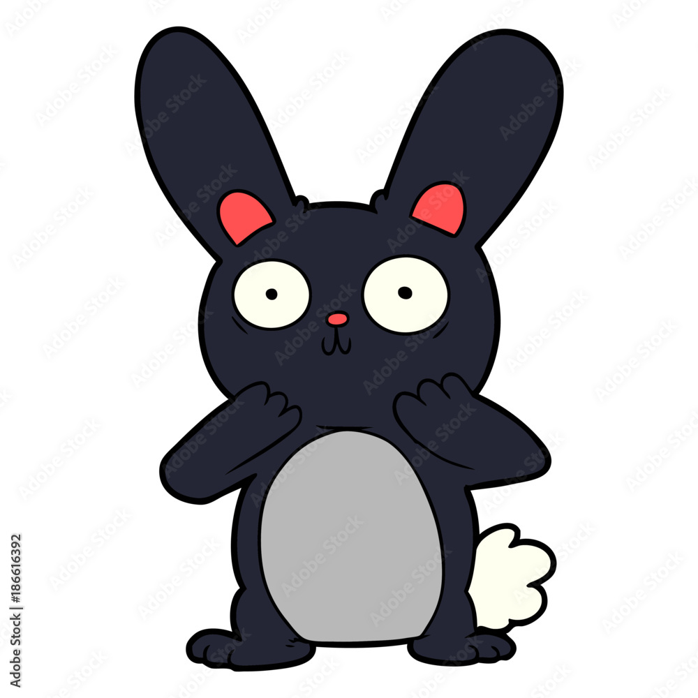 cartoon shocked rabbit Stock Vector | Adobe Stock