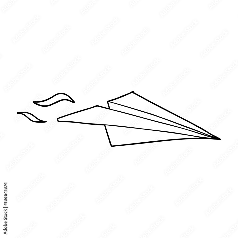 cartoon paper airplane Stock Vector | Adobe Stock