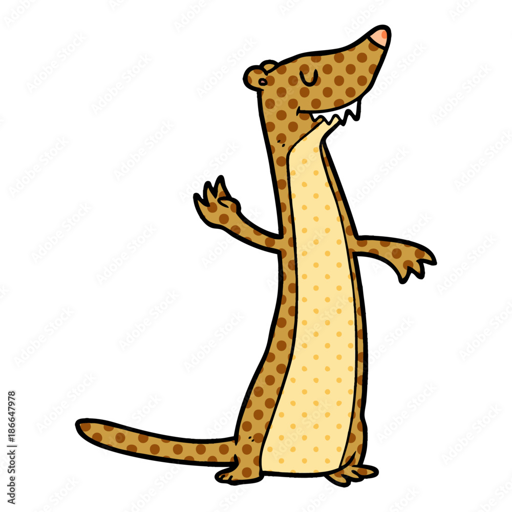 cartoon weasel Stock Vector | Adobe Stock