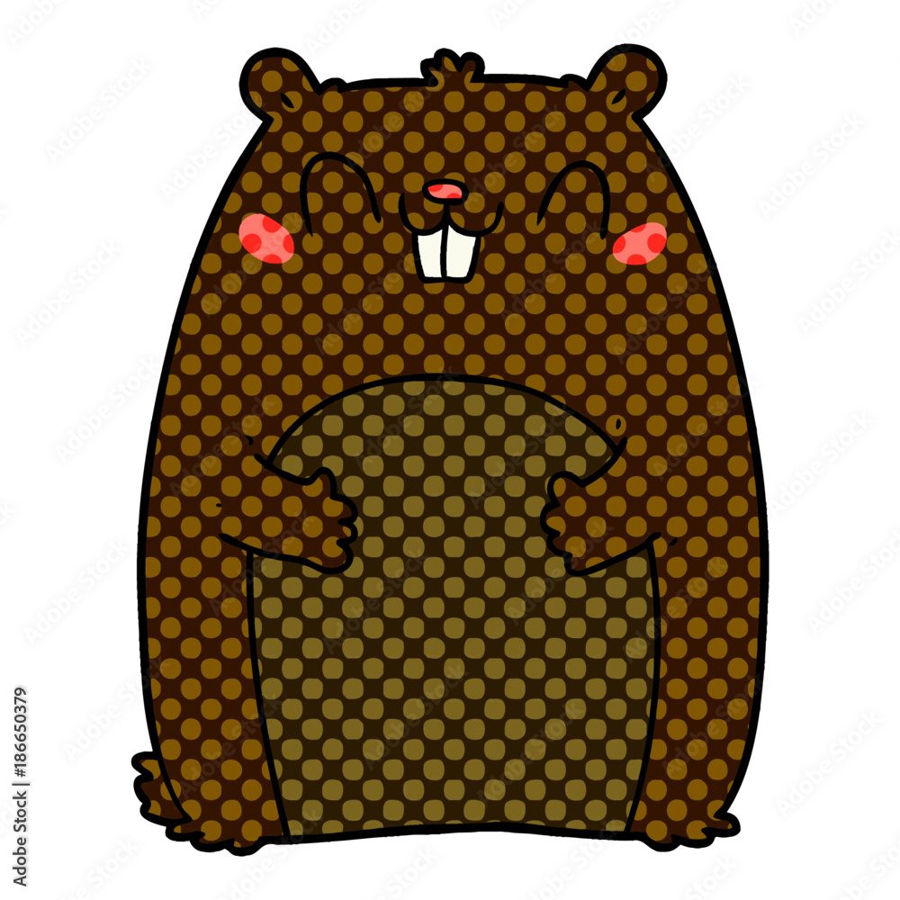 cartoon happy gopher Stock Vector | Adobe Stock