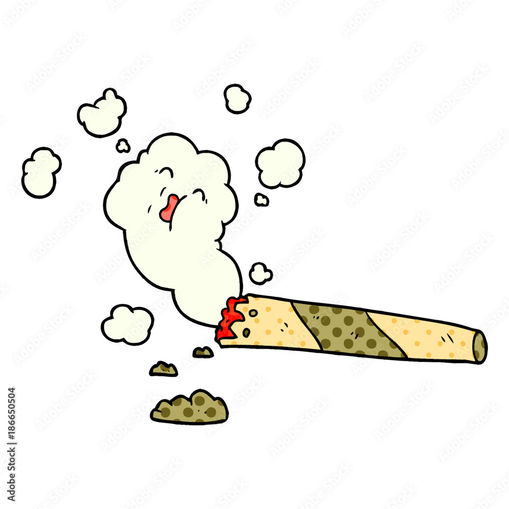cartoon smoking cigarette Stock Vector | Adobe Stock