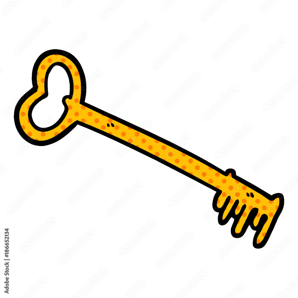 Old Key Cartoon