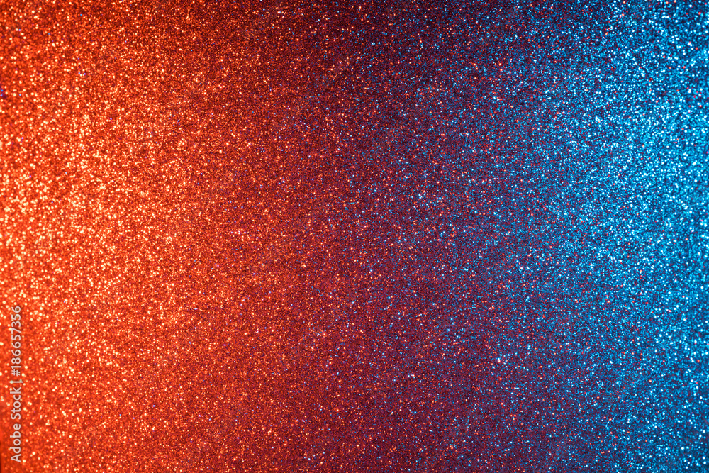 Red and blue abstract glitter background, shiny blurred bokeh on ...