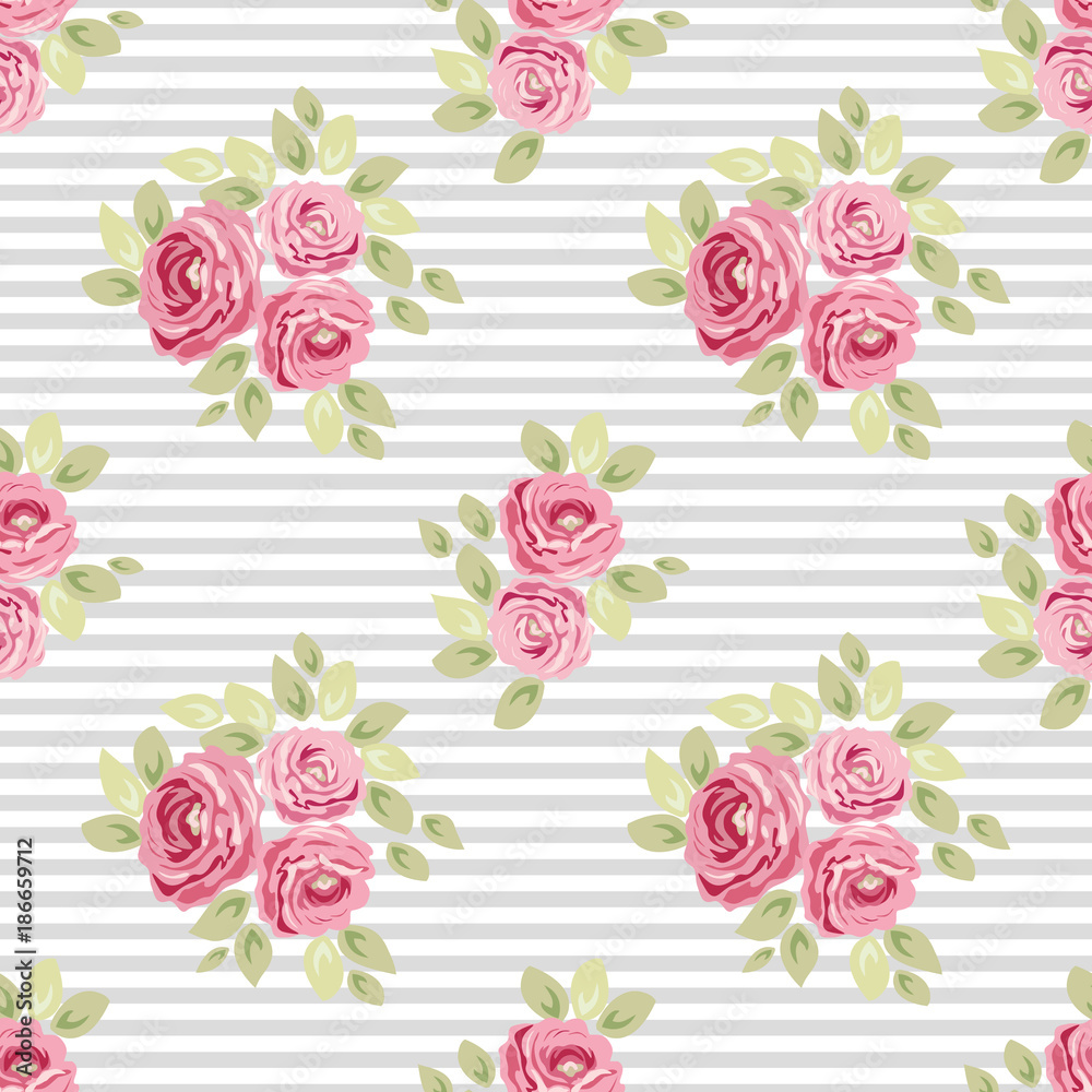 Cute vintage seamless shabby chic floral patterns for your decoration ...