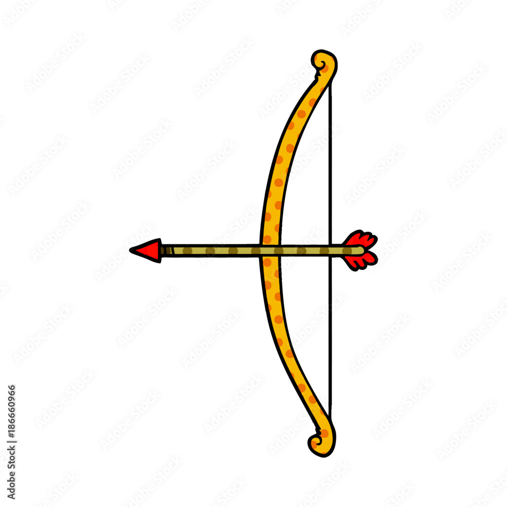 cartoon bow and arrow Stock Vector | Adobe Stock