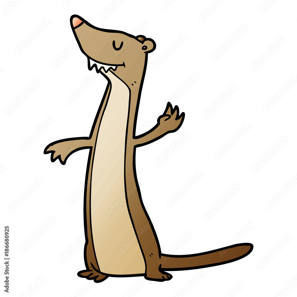 cartoon weasel Stock Vector | Adobe Stock