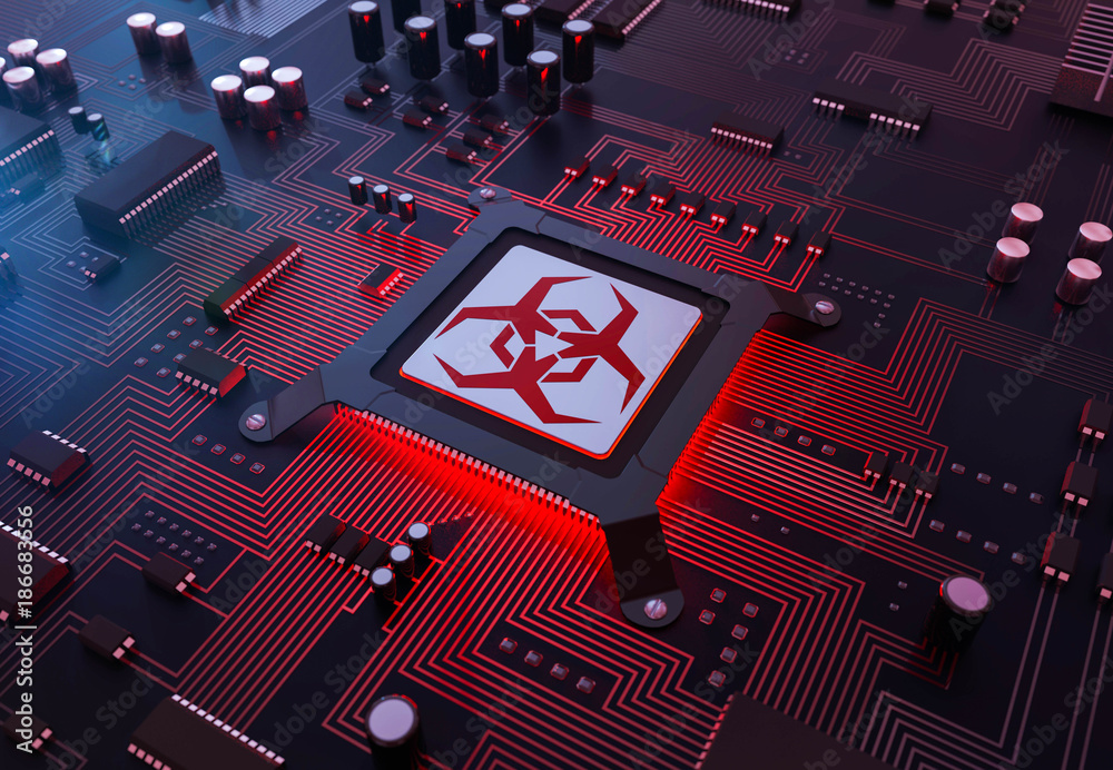 3d Computer Virus Stock Illustration | Adobe Stock