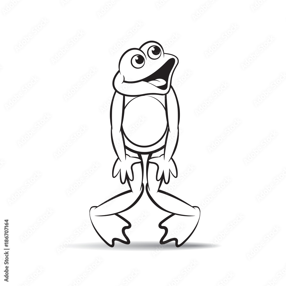 Frog Cartoon Outline