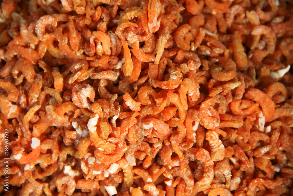 dried shrimp closed up, Shrimp that are sun-dried and shrunk to a ...
